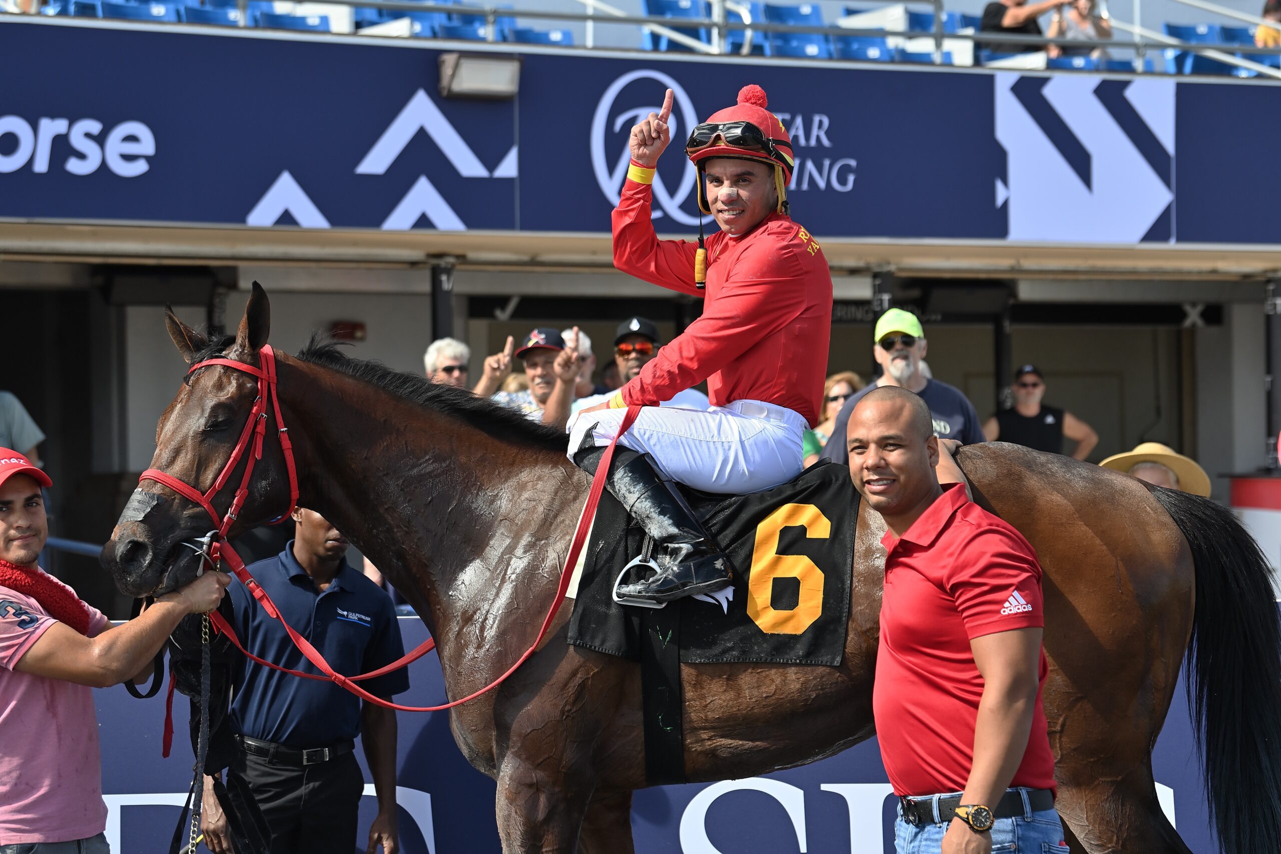 Iván Pimentel Jr. monta su primer ganador en EE.UU. en Gulfstream ...